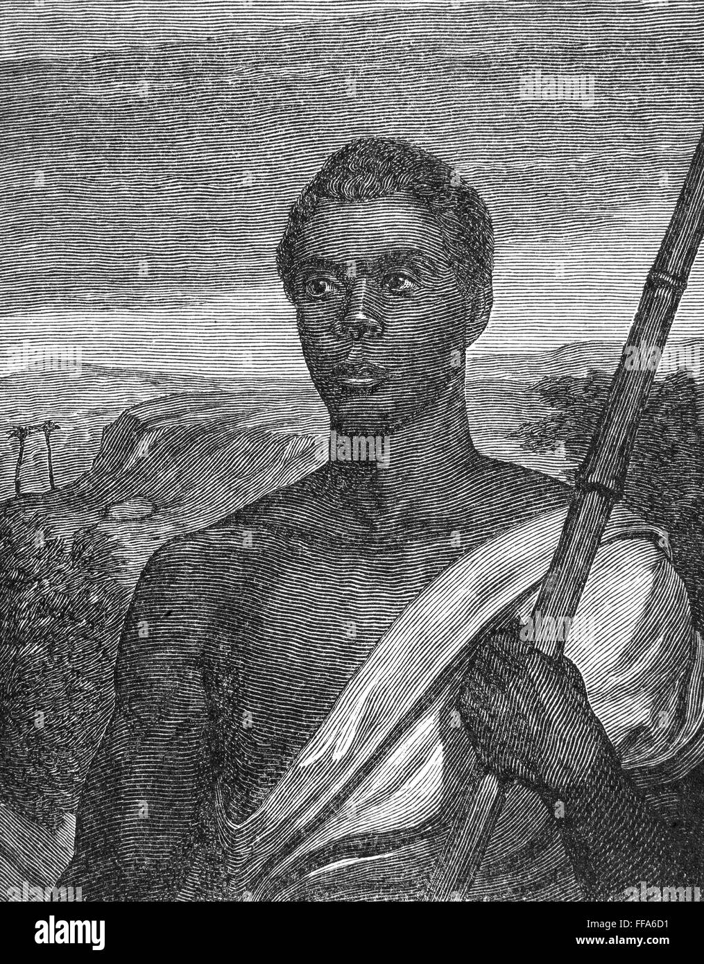JOSEPH CINQUE (1815-c1879). /nLeader of the 'Amistad' mutiny, 1839 ...