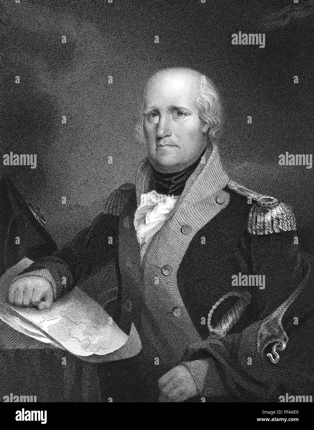 GEORGE ROGERS CLARK /n(1752-1818). American soldier. Line and stipple ...
