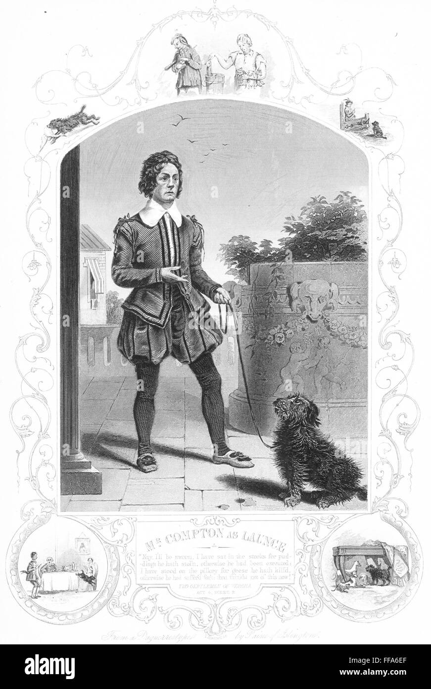 TWO GENTLEMAN OF VERONA. /nThe English actor Henry Compton (1805-77) as ...