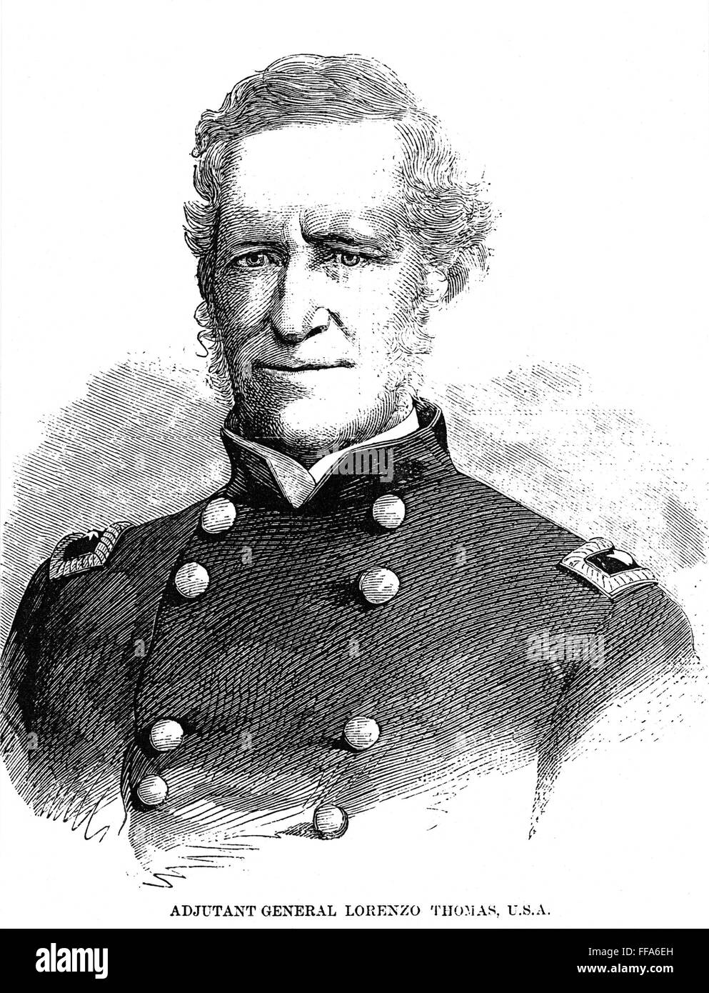 LORENZO THOMAS (1804-1875). /nAmerican army officer. Wood engraving ...