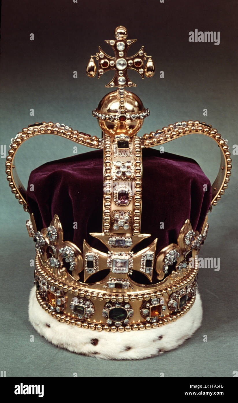 BRITISH CROWN JEWELS. /nSaint Edward's crown, used during British ...