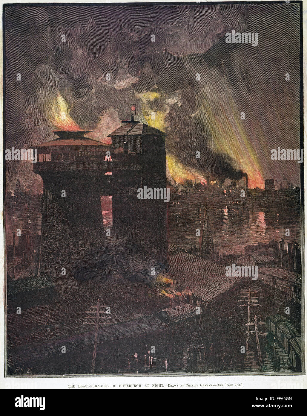PITTSBURGH: FURNACES, 1885. /nThe blast furnaces of Pittsburgh ...