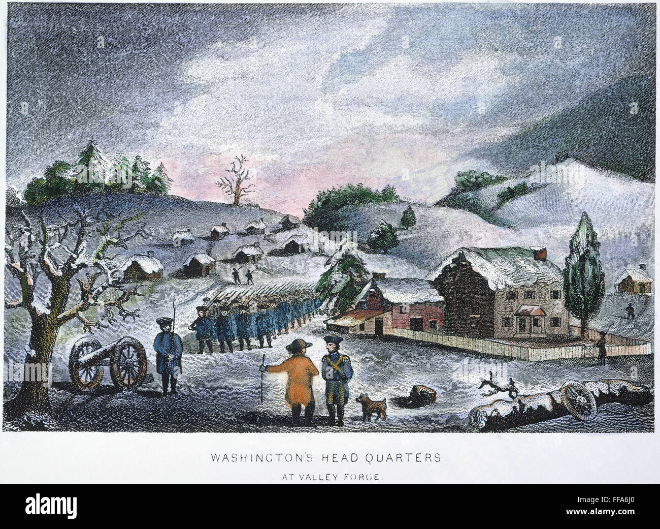 VALLEY FORGE: WINTER, 1777. /nGeorge Washington's headquarters at ...