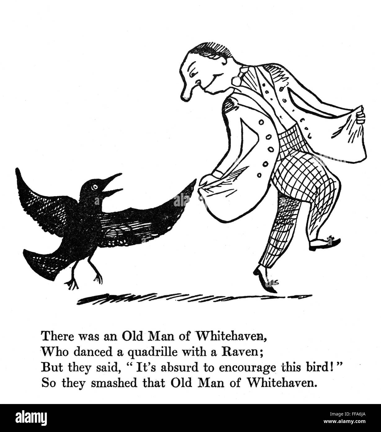 BOOK OF NONSENSE, 1846. /nLimerick and drawing by Edward Lear from his ...