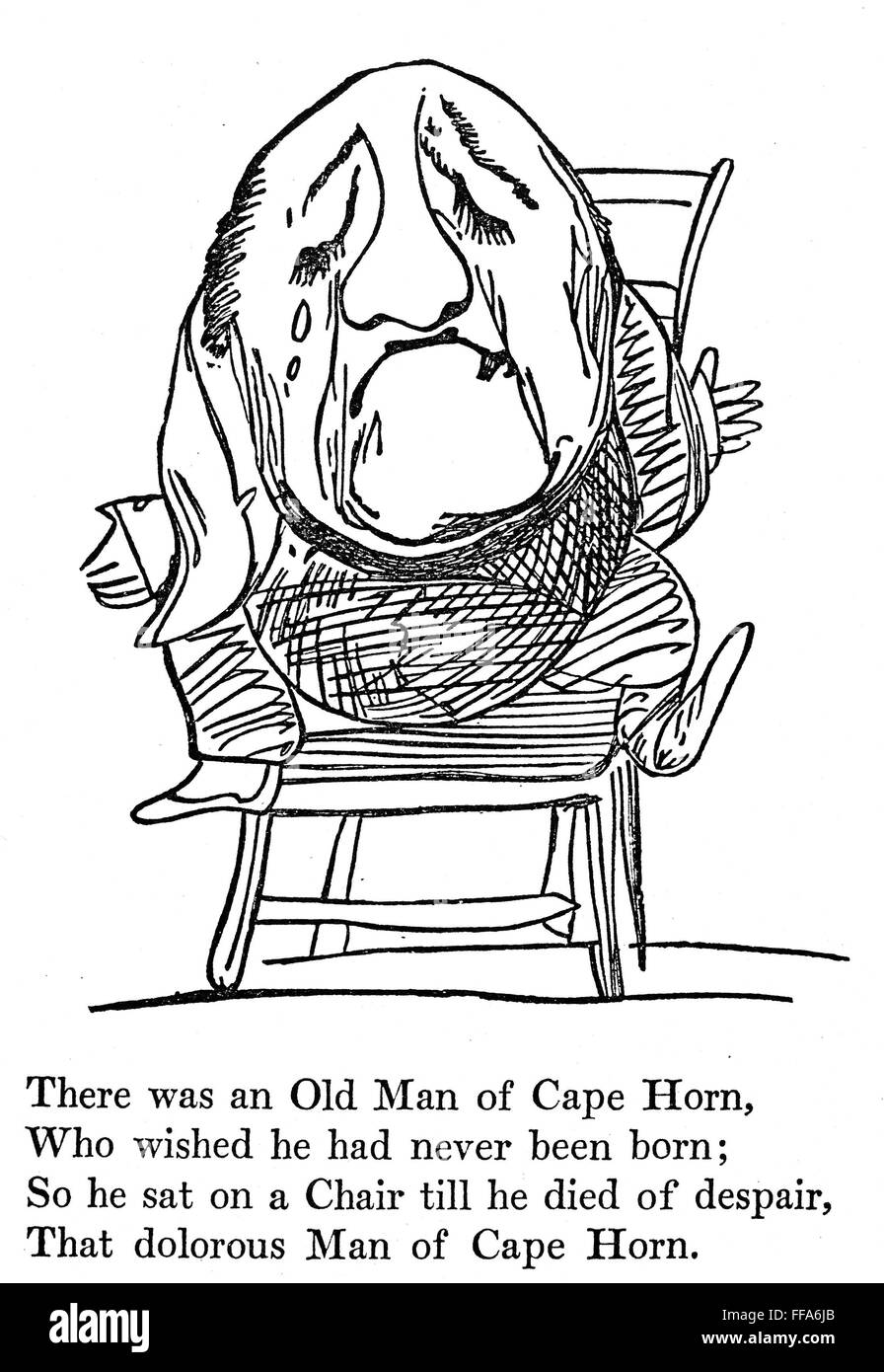BOOK OF NONSENSE, 1846. /nLimerick and drawing by Edward Lear from his ...