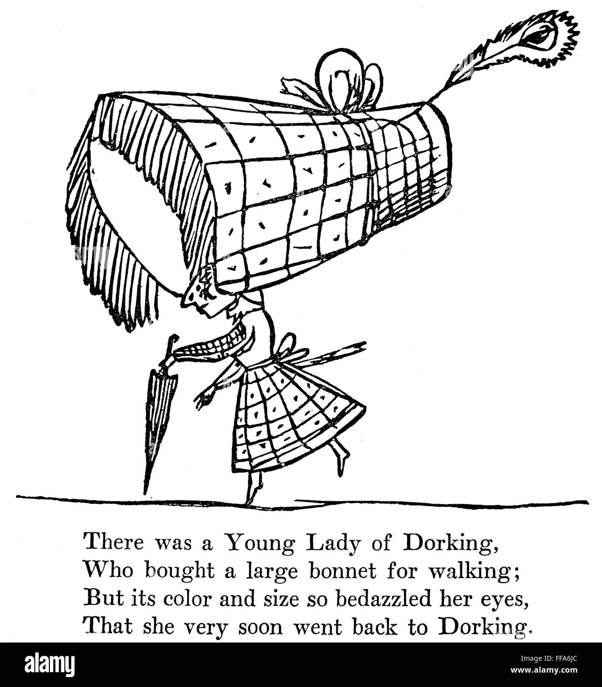 BOOK OF NONSENSE, 1846. /nLimerick and drawing by Edward Lear from his ...