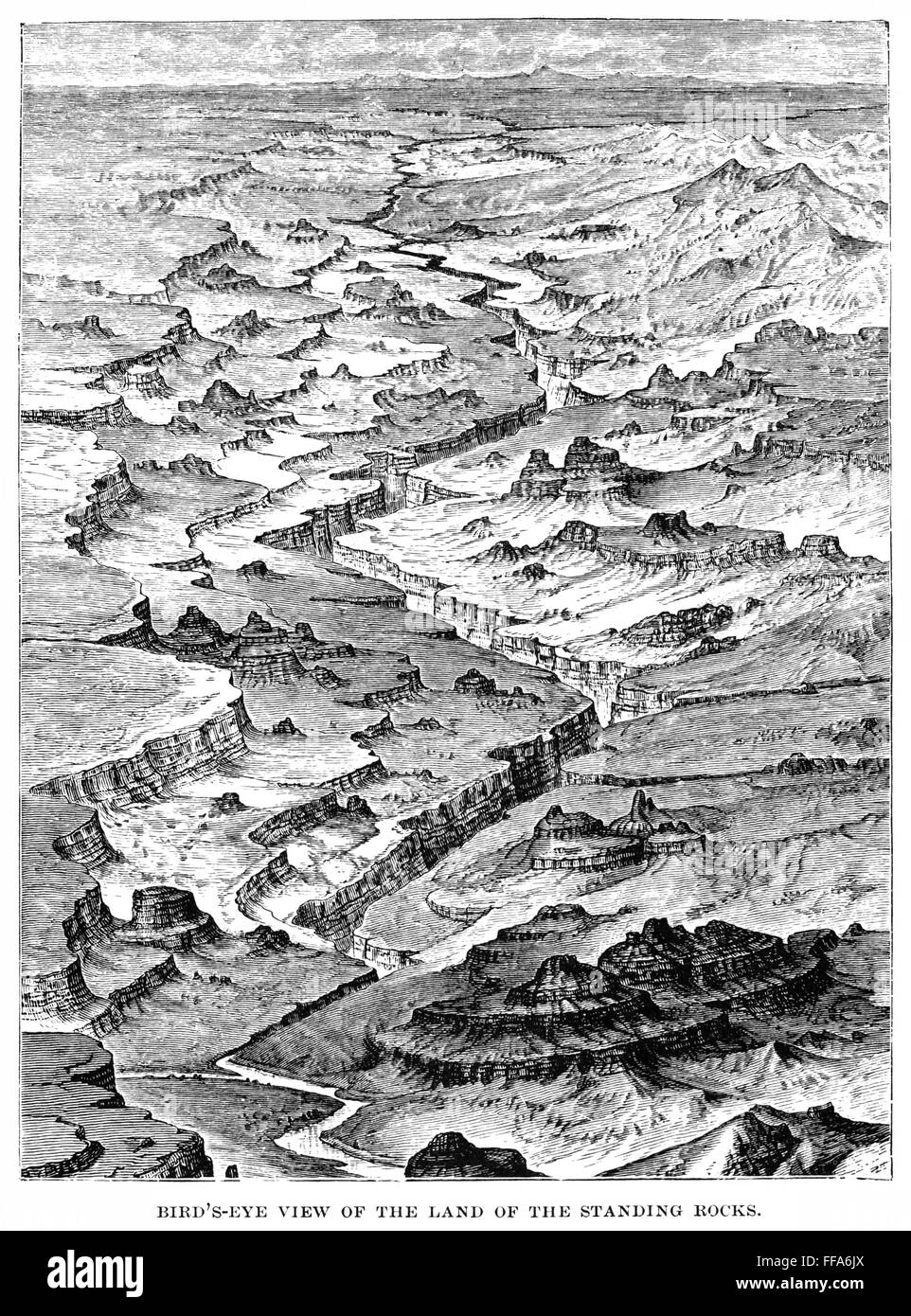 UTAH: STANDING ROCKS. /nBird's eye view of the Land of the Standing ...