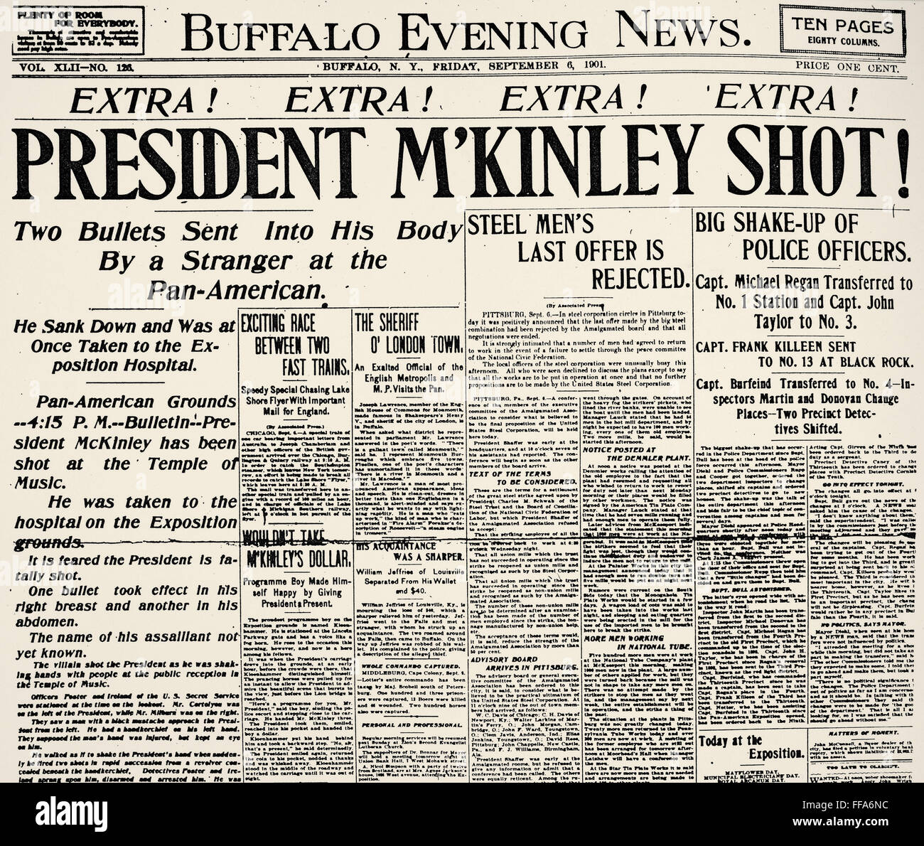 Mckinley Assassination Newspaper