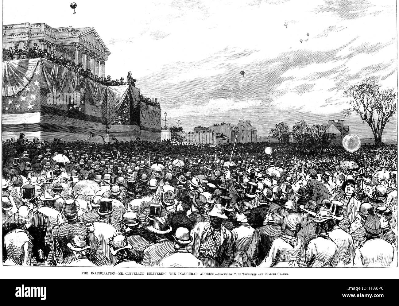 CLEVELAND'S INAUGURATION. /nThe inauguration of Grover Cleveland as ...