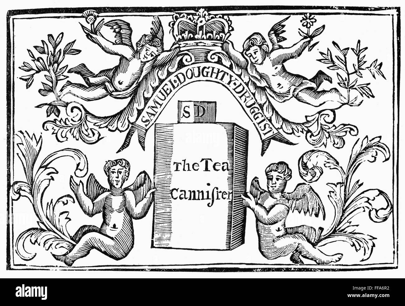 ENGLISH TEA LABEL, 1775 Stock Photo - Alamy