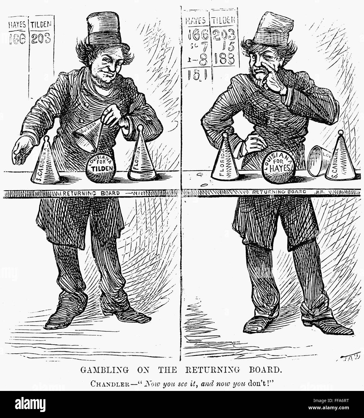 PRESIDENTIAL CAMPAIGN, 1876. /nContemporary American newspaper cartoon ...