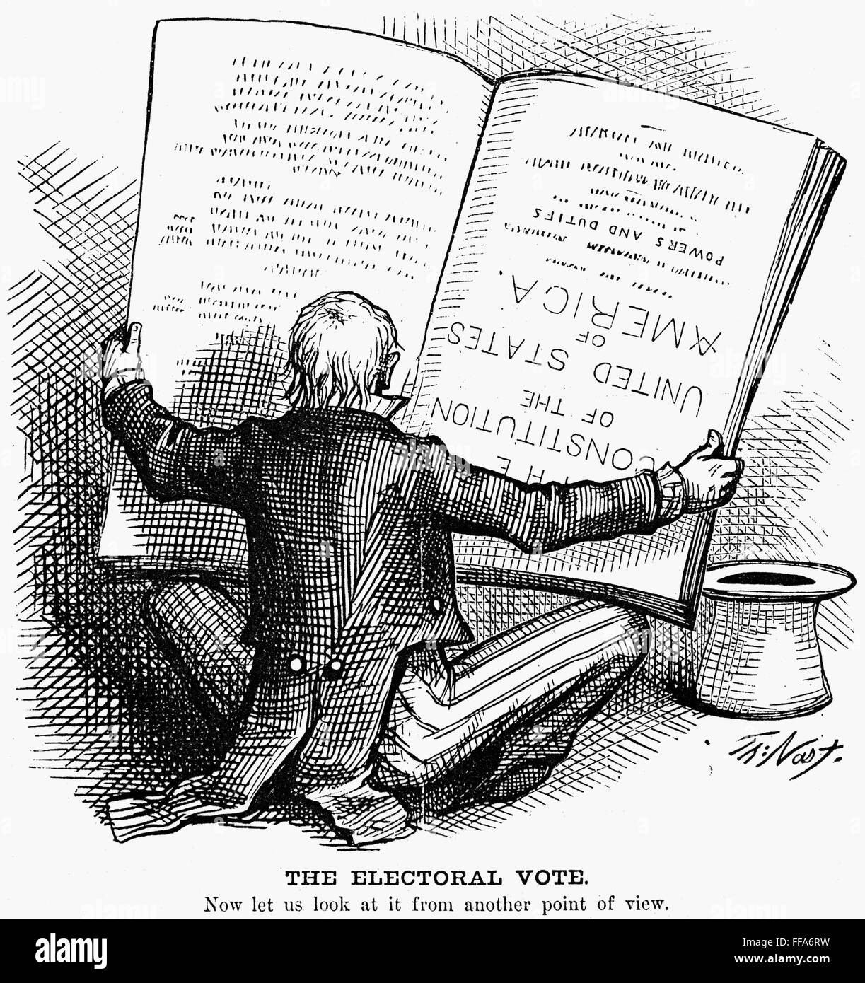ELECTION CARTOON, 1876. /n'The Electoral Vote.' Contemporary American ...