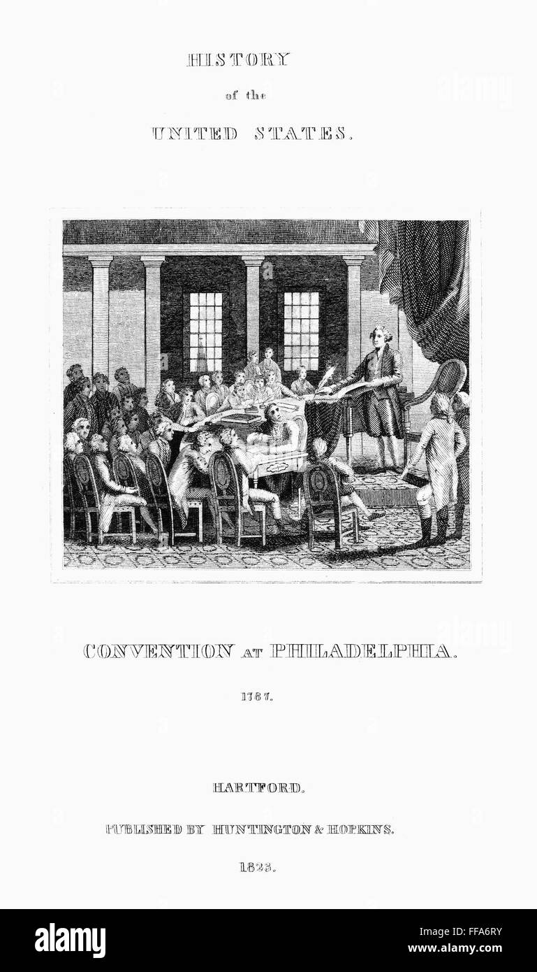 CONSTITUTIONAL CONVENTION. /nGeorge Washington presiding at the ...