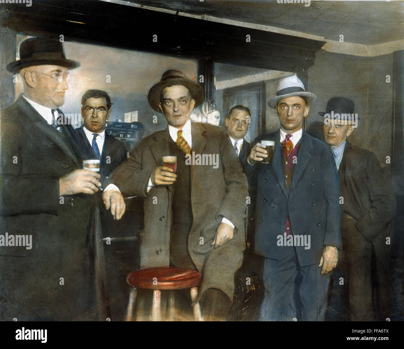 PROHIBITION: SPEAKEASY. /nPatrons of an unidentified American speakeasy ...