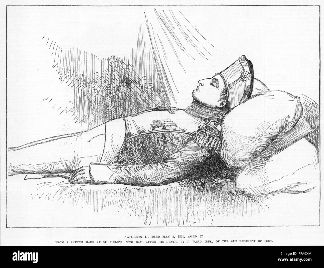 NAPOLEON BONAPARTE /n(1769-1821). Emperor of the French. Drawing made ...