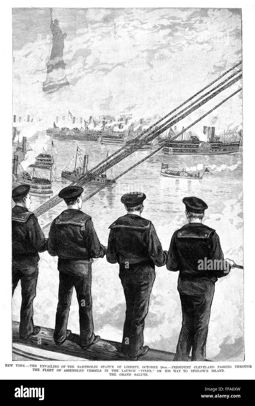 STATUE OF LIBERTY, 1886. /nThe unveiling of the Statue of Liberty 28 ...