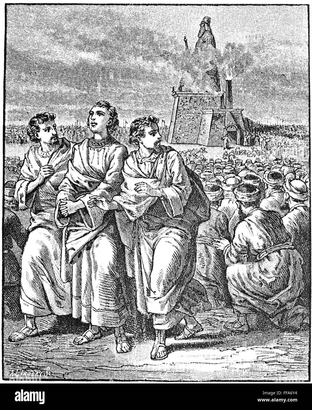 Shadrach meshach and abednego Black and White Stock Photos & Images - Alamy