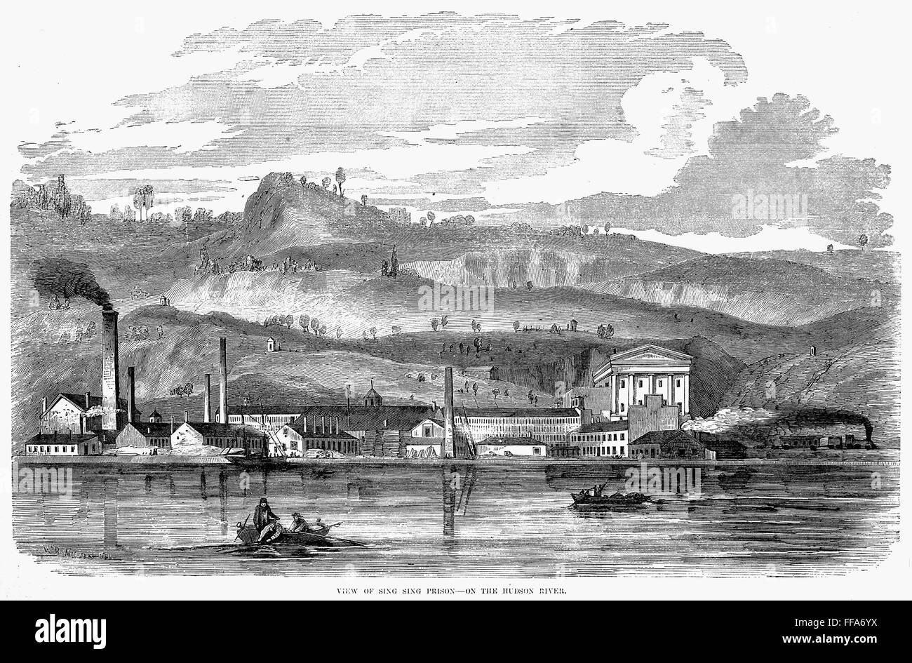 SING SING PRISON, 1853. /n'View of the Sing Sing prison - on the Hudson ...