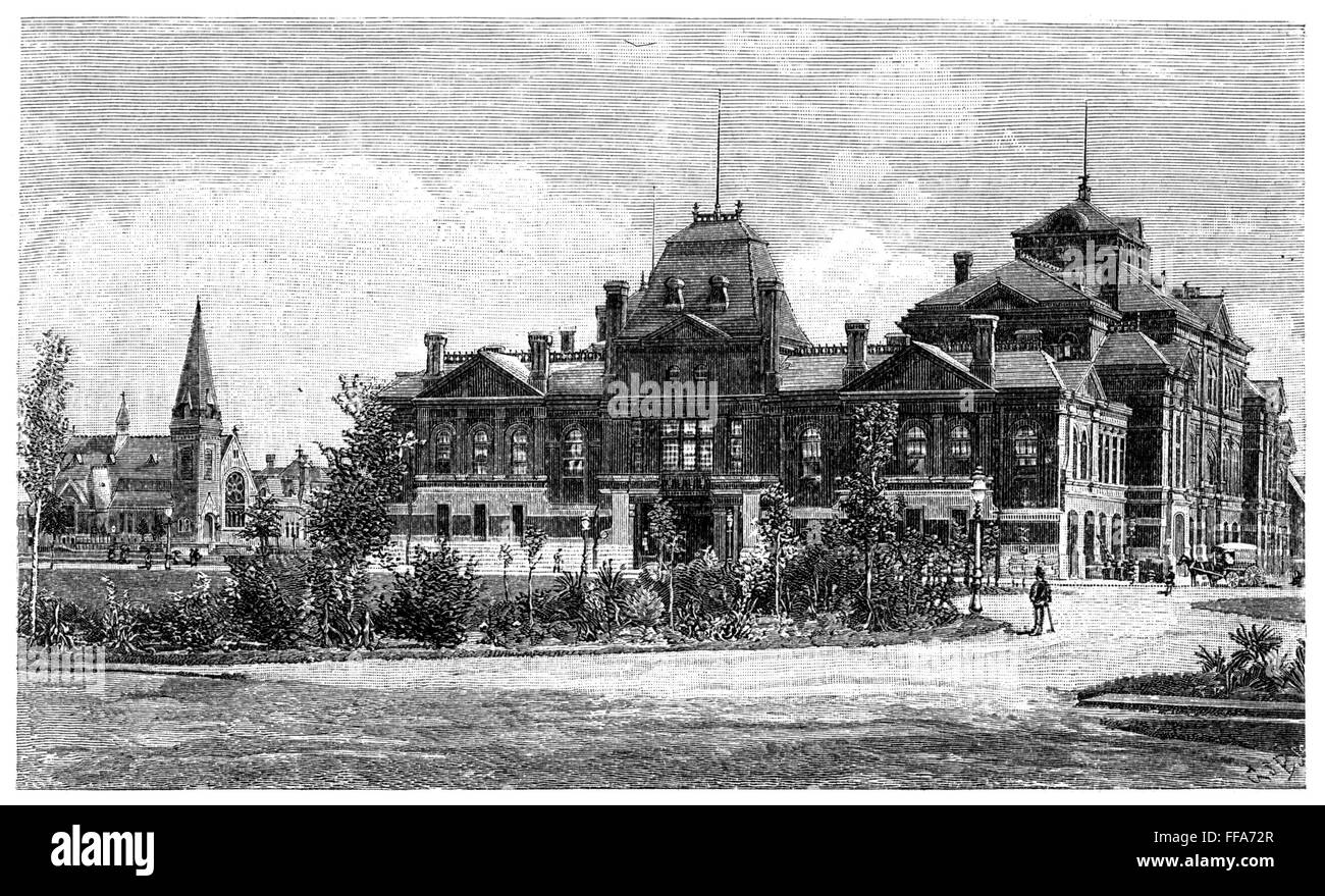 PULLMAN, CHICAGO. /nThe arcade and public square in Pullman, the ...