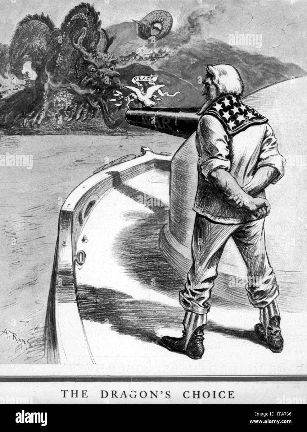 BOXER REBELLION CARTOON. /n'The Dragon's Choice': Cartoon by W.A ...