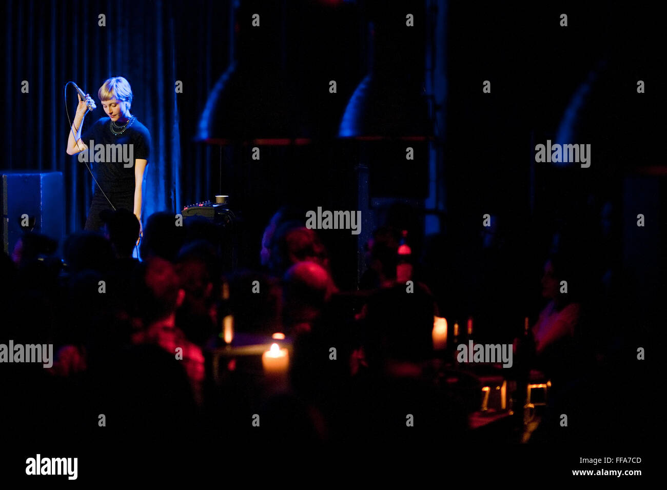 Berlin, Germany. 11th Feb, 2016. Singer Channy Leaneagh of the band ...