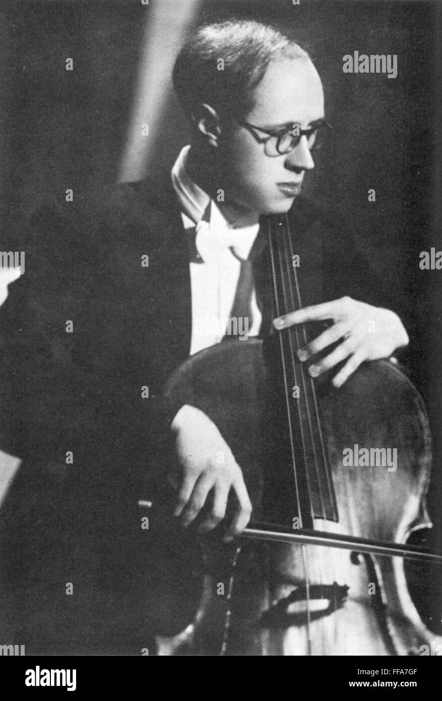 MSTISLAV ROSTROPOVICH /n(1927-2007). Russian cellist. Photographed in ...