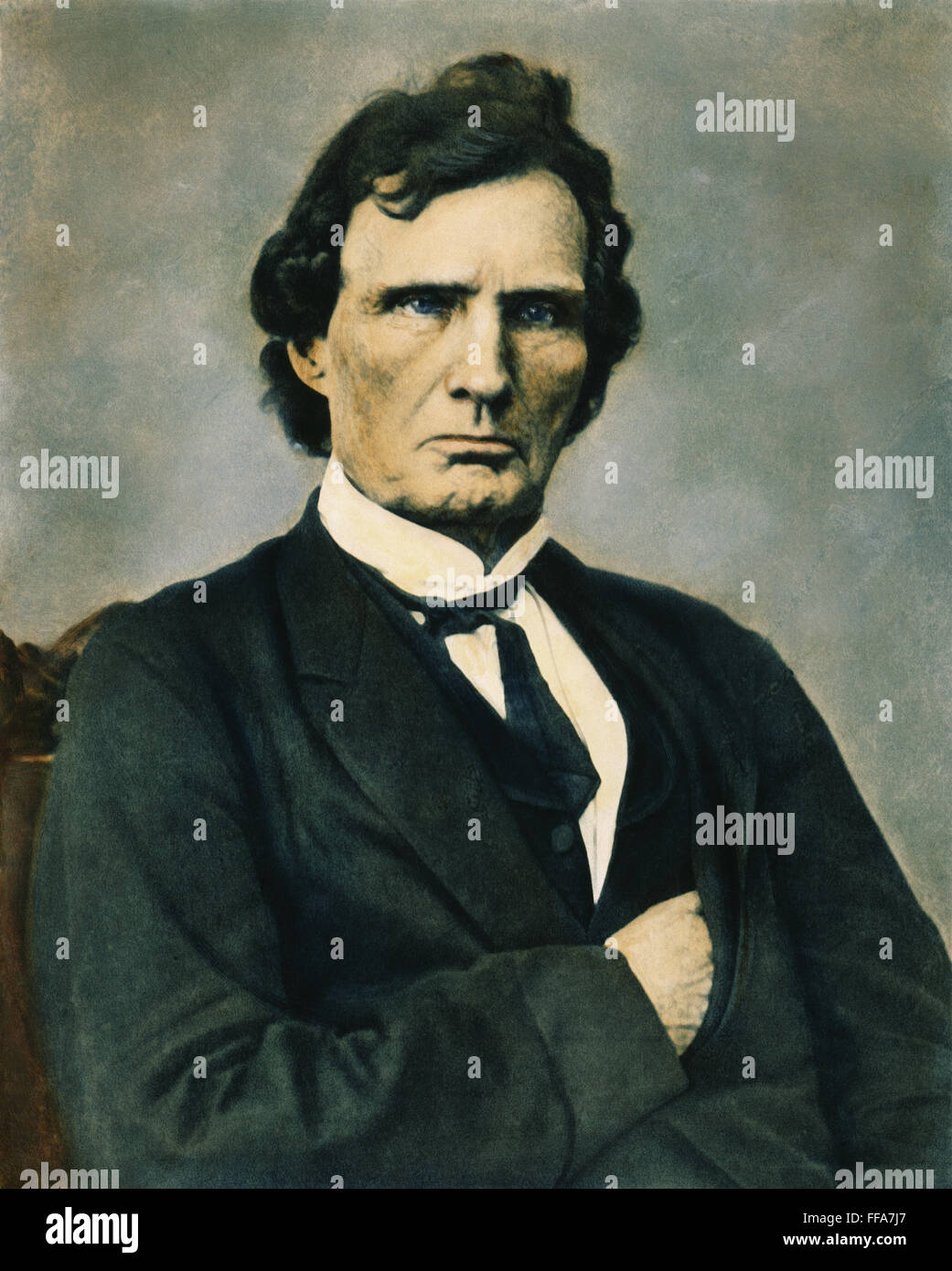 THADDEUS STEVENS /n(1792-1868). American lawyer and politician. Oil ...