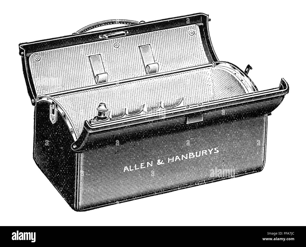 MEDICAL BAG, 19th CENTURY. /nA late 19th century catalogue cut of a ...