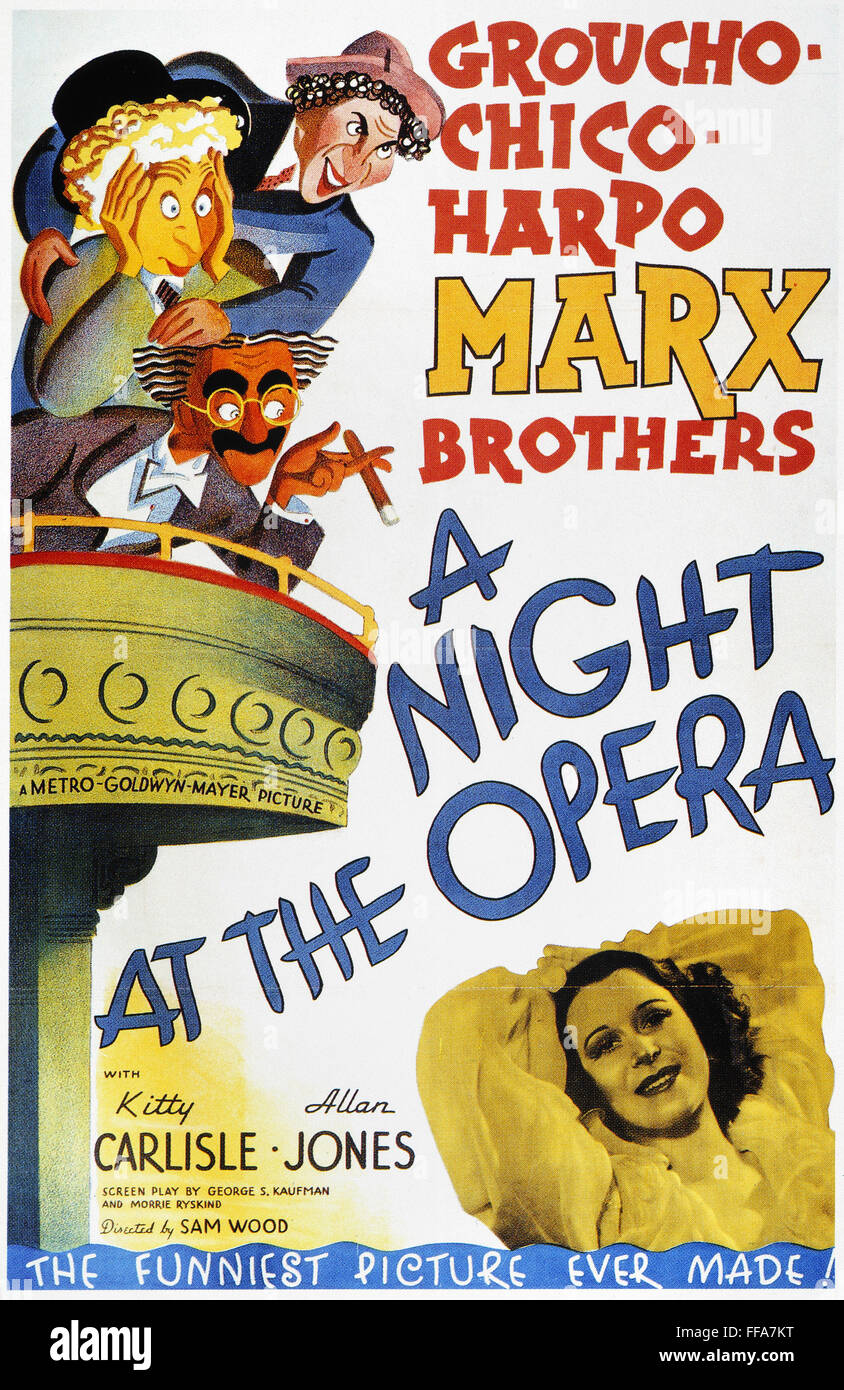 MARX BROS FILM POSTER, 1935. /nPoster for the 1935 MGM motion picture ...