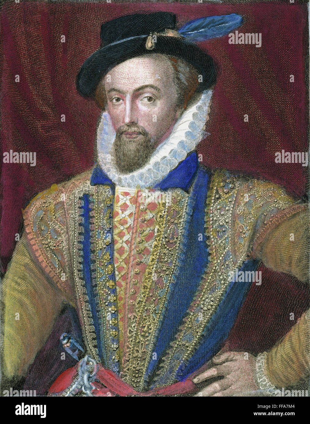 SIR WALTER RALEIGH /n(1552-1618). English adventurer, courtier, and ...