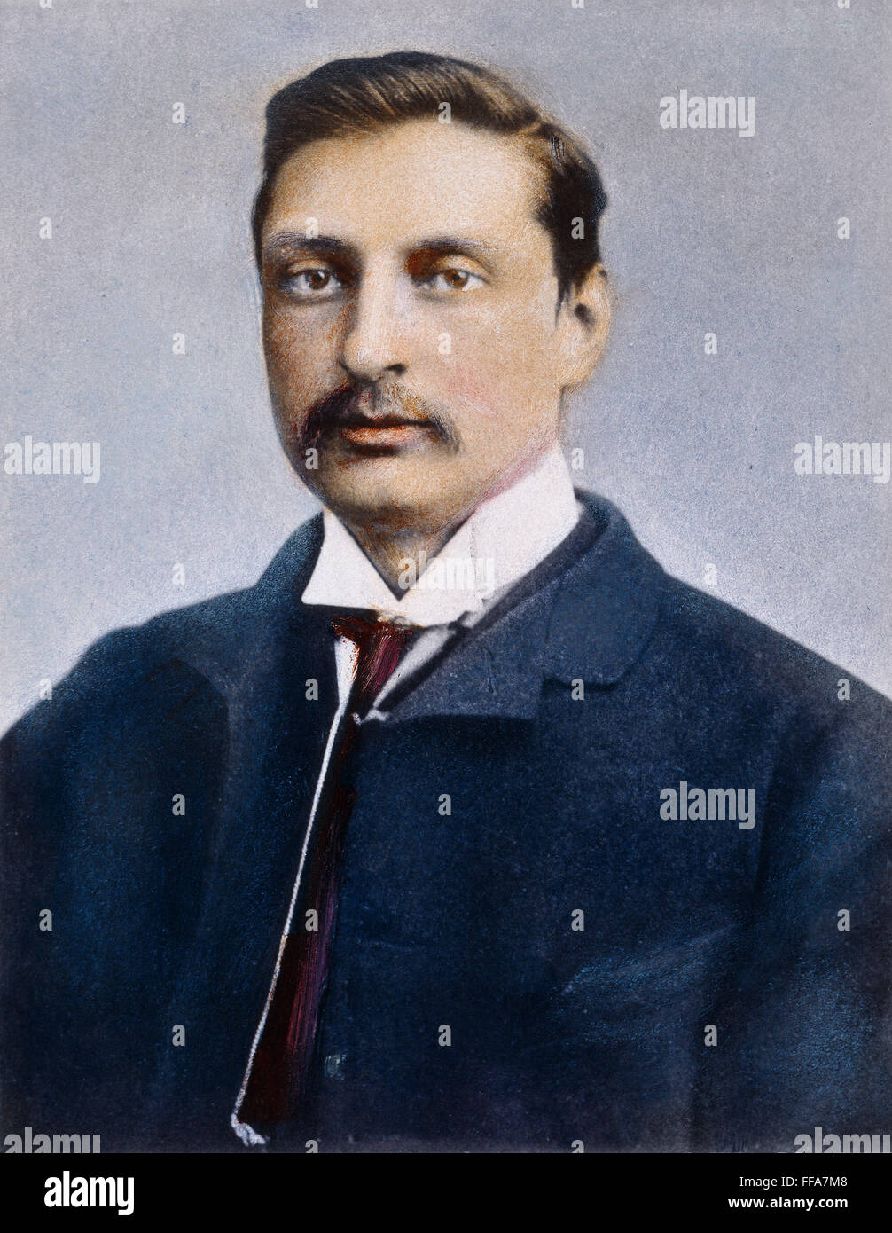 SIR HENRY RIDER HAGGARD /n(1856-1925). English novelist. Oil over a ...