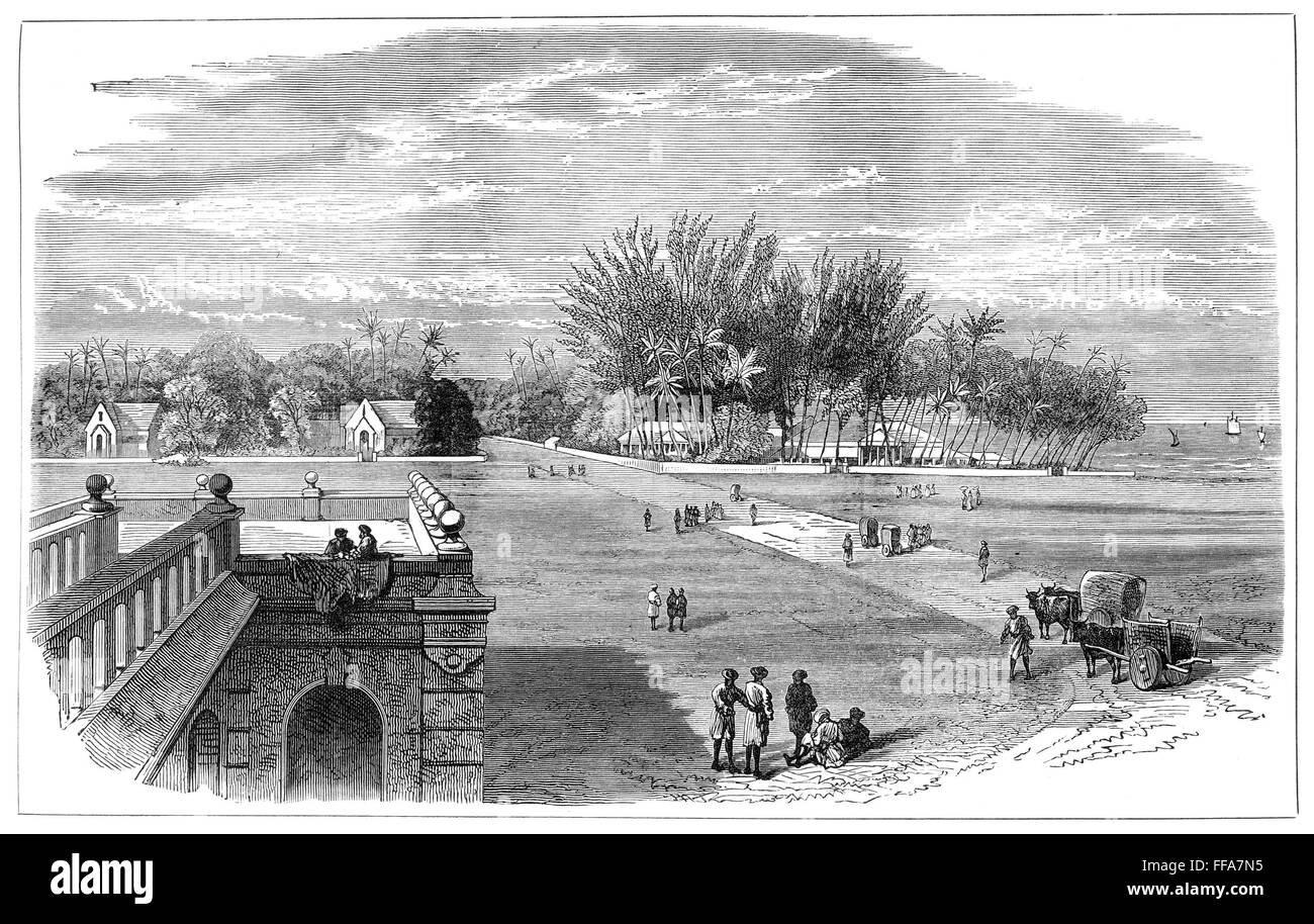 COLOMBO, CEYLON, 1882. /nWood engraving, English, 1882 Stock Photo - Alamy