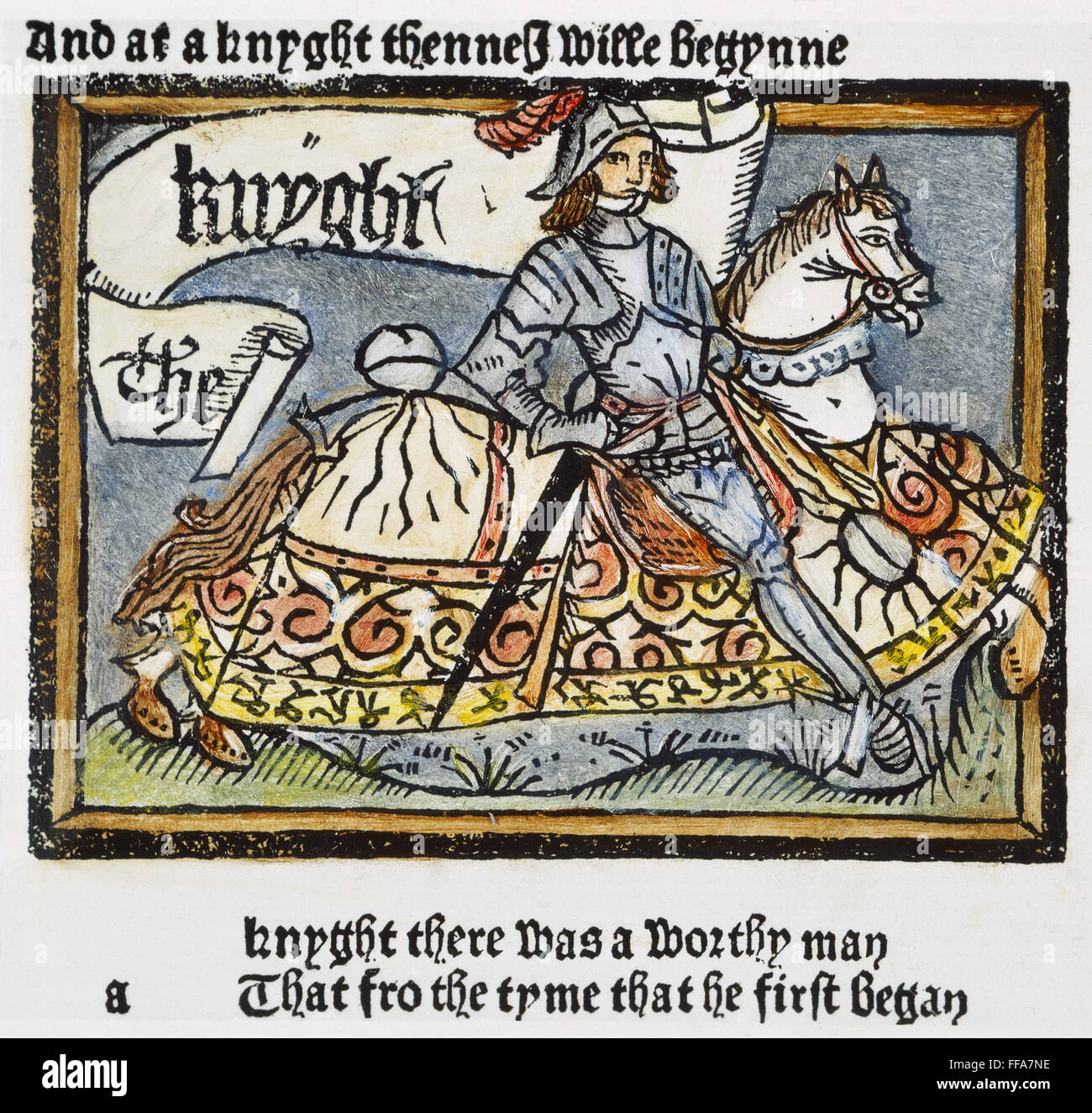 Medieval woodcut knight hi-res stock photography and images - Alamy