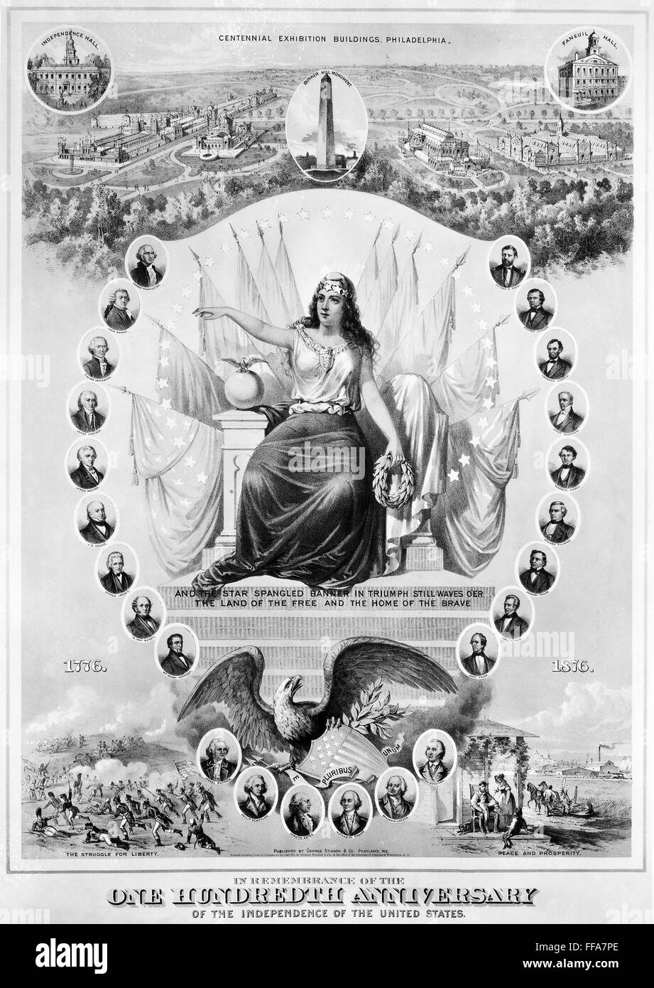 CENTENNIAL FAIR, 1876. /nContemporary American lithograph poster ...