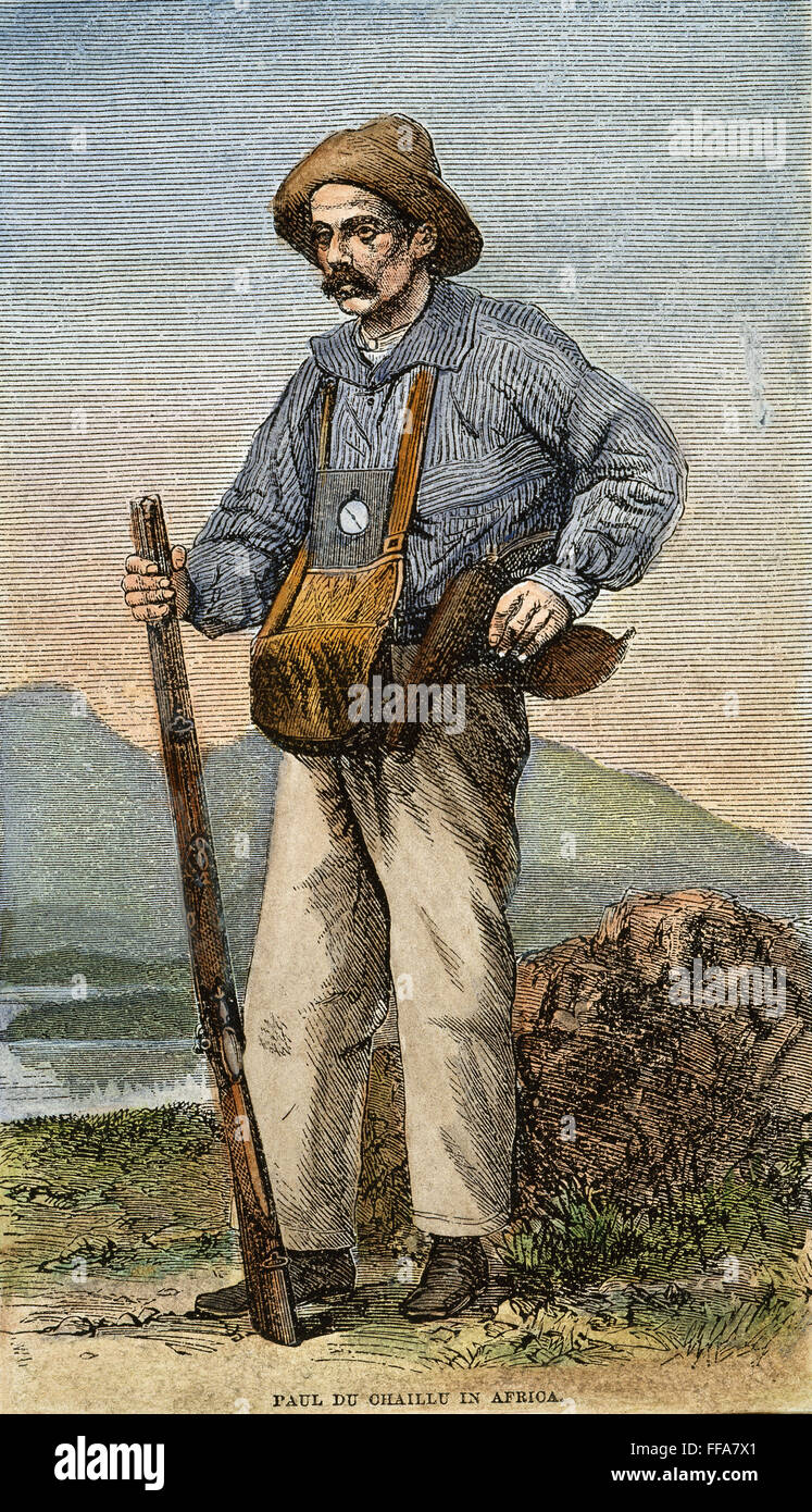 PAUL DU CHAILLU (1831-1903). /nAmerican (French-born) explorer. Du ...