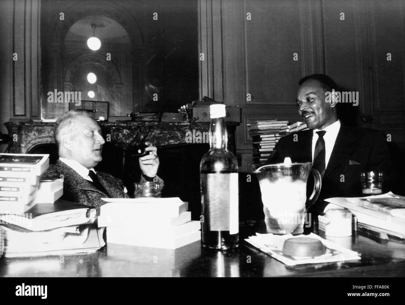 CHESTER HIMES (1909-1984). /nAmerican writer. Photographed with French ...