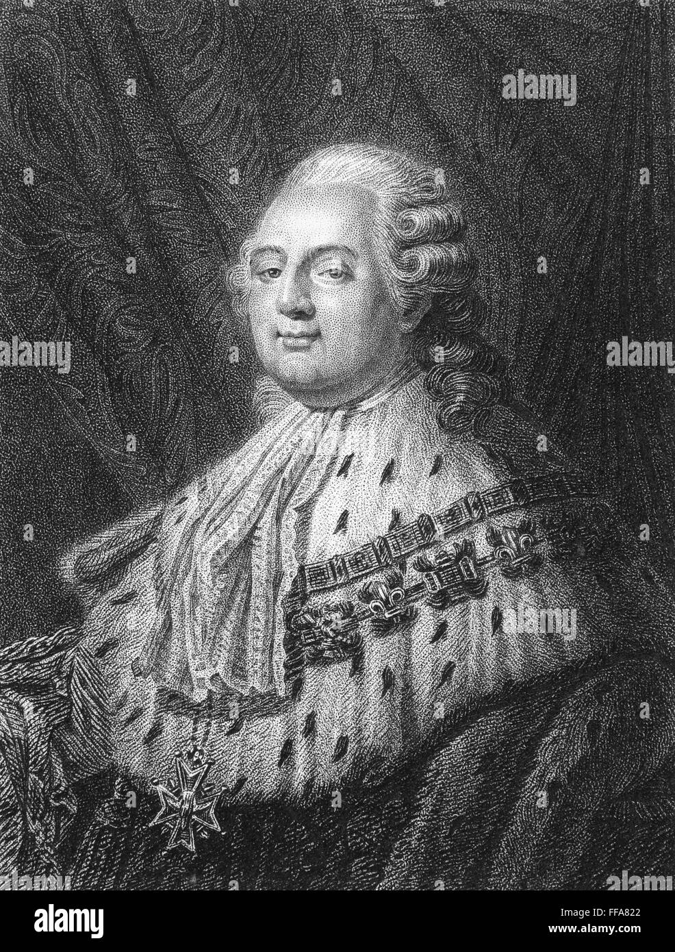 LOUIS XVI (1754-1793). /nKing of France, 1774-1792. Stipple engraving ...