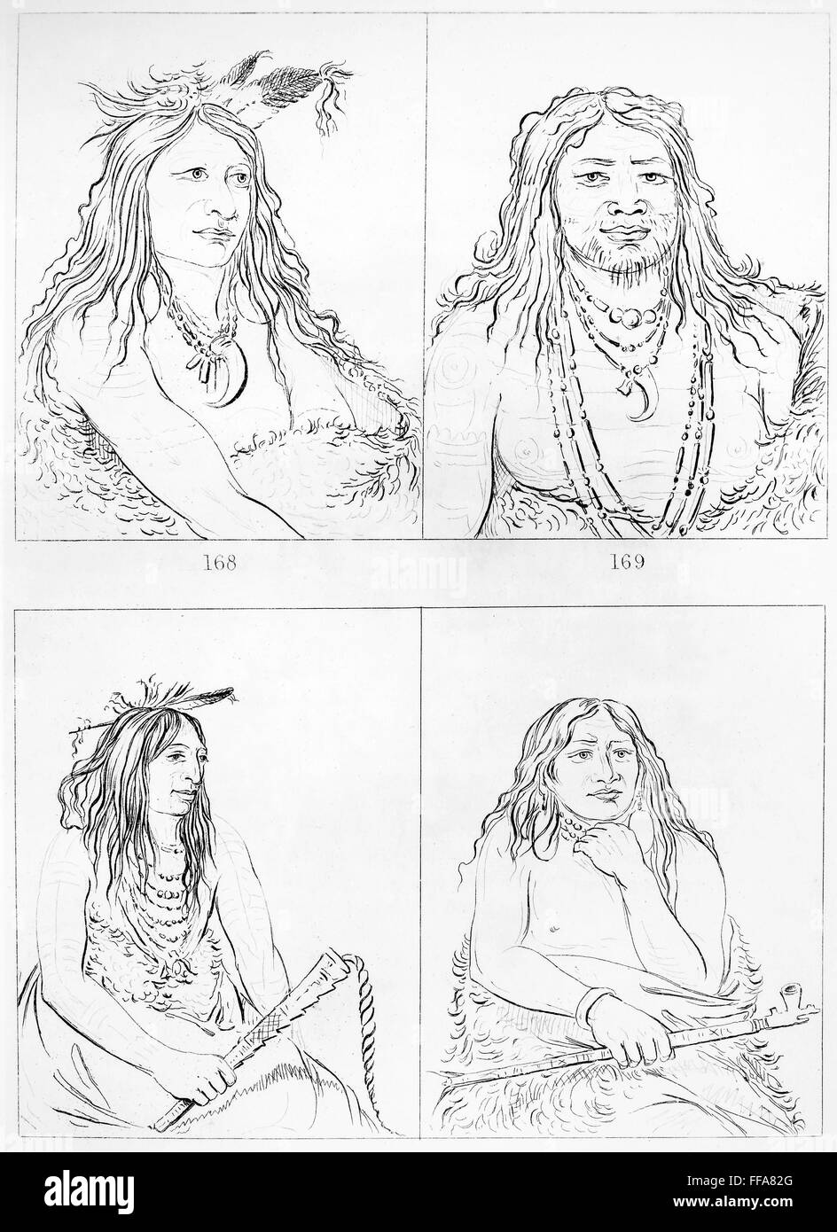 CATLIN: COMANCHE, 1844. /nLine engravings from George Catlin's 'Letters ...