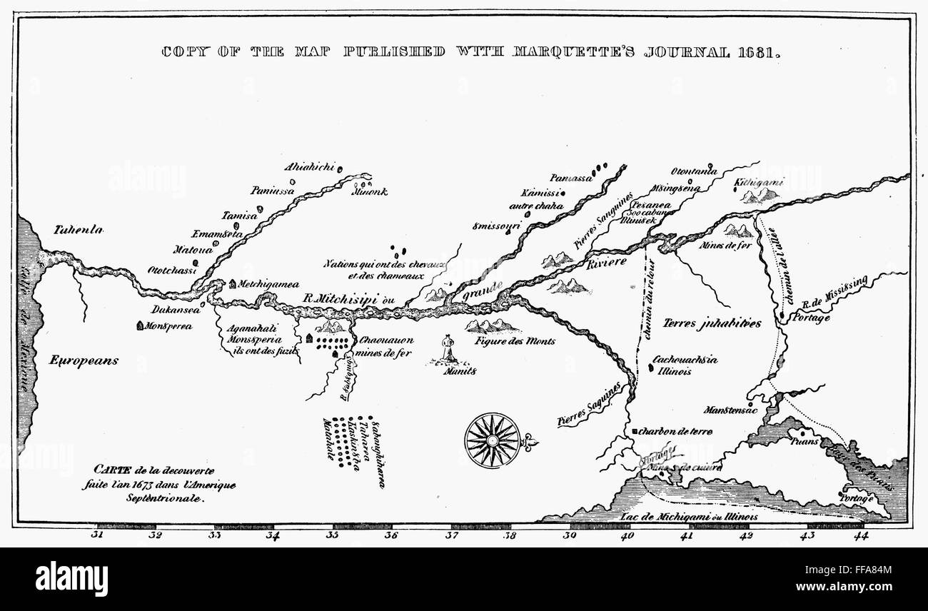 FATHER JACQUES MARQUETTE /n(1637-1675). French Jesuit missionary and ...