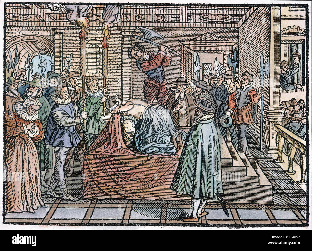 MARY, QUEEN OF SCOTS /n(1542-1587). The execution at Fotheringay Castle ...