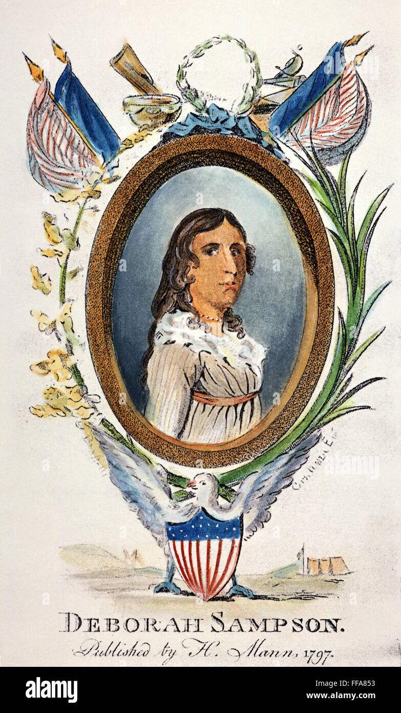 DEBORAH SAMPSON /n(1760-1827). American Revolutionary soldier. Line ...