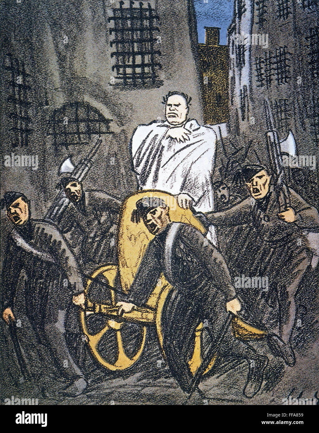 BENITO MUSSOLINI CARTOON. /n'The Triumph of Mussolini': cartoon by W ...