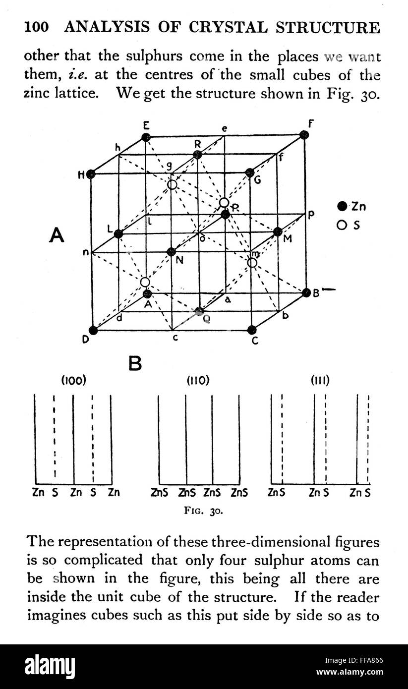 BRAGG: CRYSTAL STRUCTURE. /nA page from William Henry Bragg and William ...