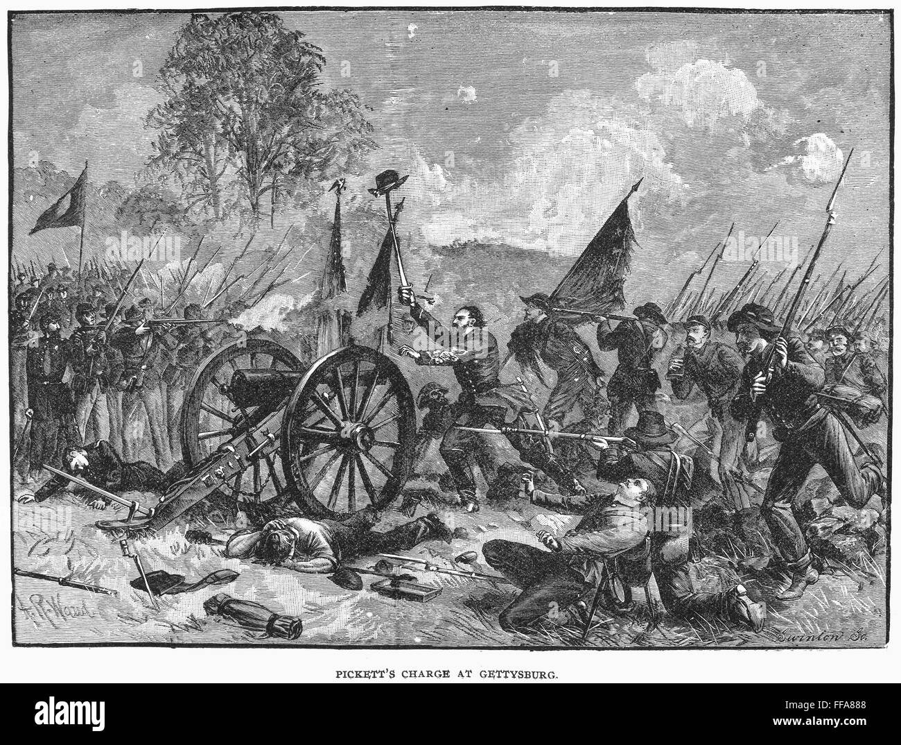 CIVIL WAR: GETTYSBURG. /nConfederate troops of Major General George E ...