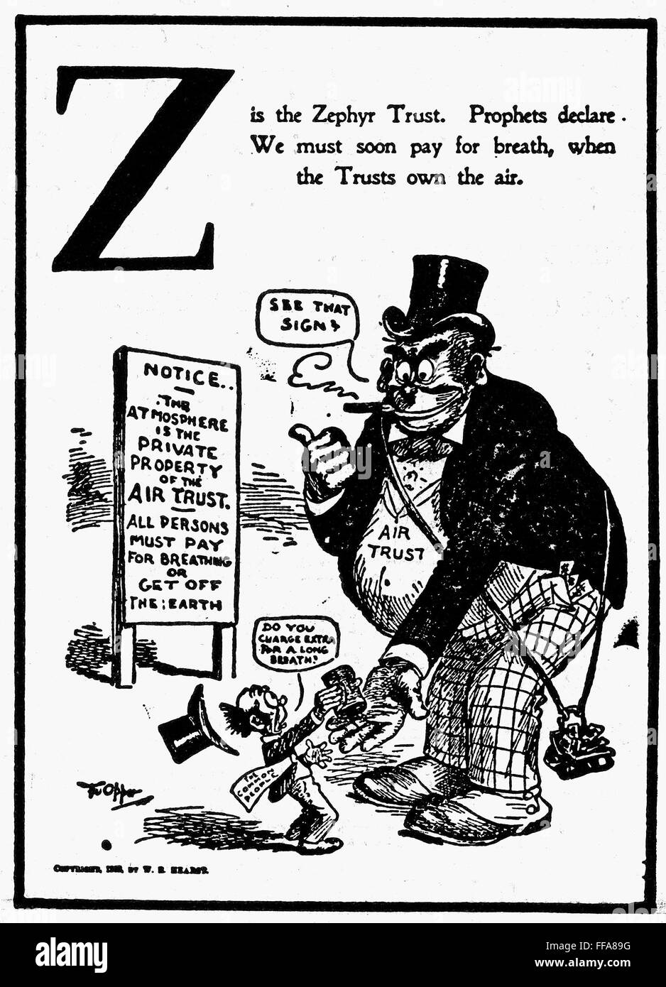 ANTI-TRUST CARTOON, 1902. /nThe 'air trust' satirized in a cartoon from ...