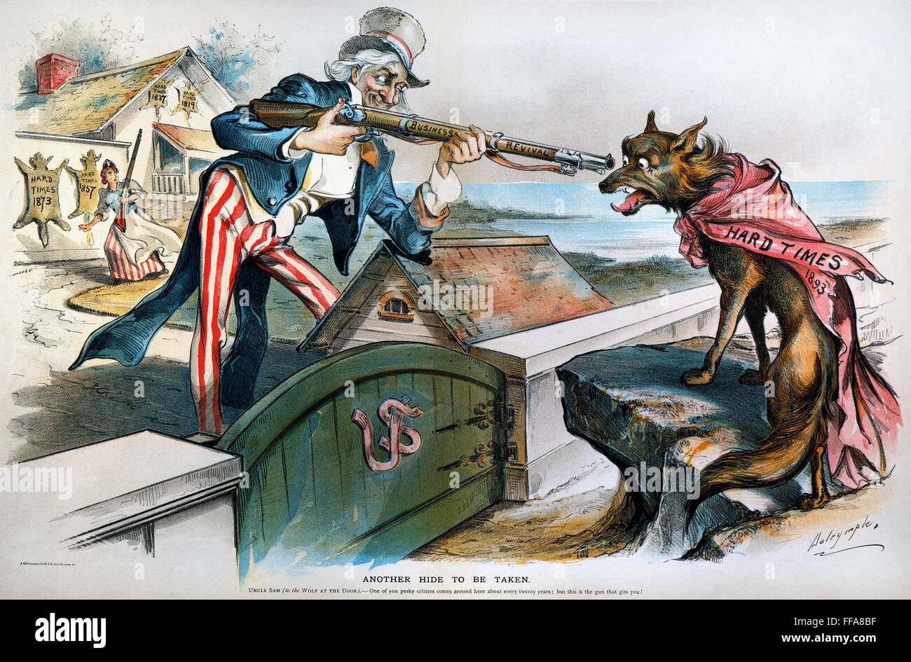 CARTOON: PANIC OF 1893. /nAn 1894 American cartoon by Louis Dalrymple ...