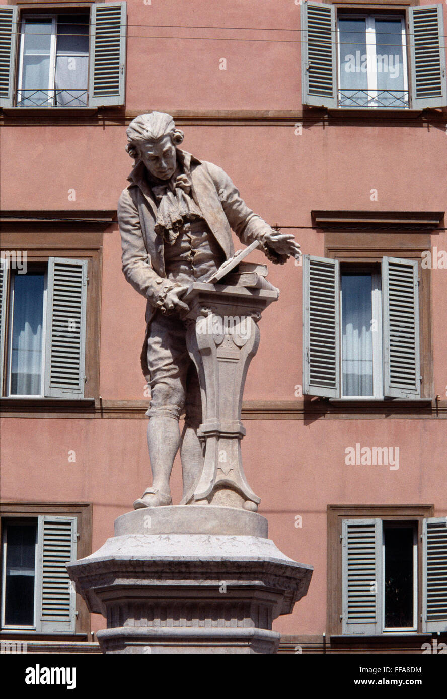 LUIGI GALVANI (1737-1798). /nItalian physician and physicist. Statue in ...