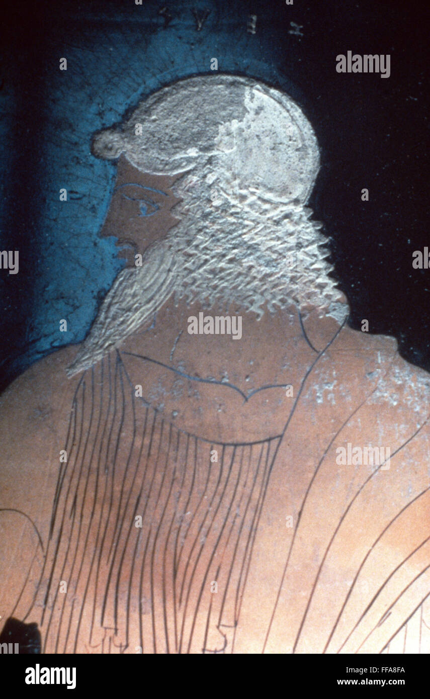 ZEUS, 460 B.C. /nDetail from a Greek amphora, c460 B.C Stock Photo - Alamy