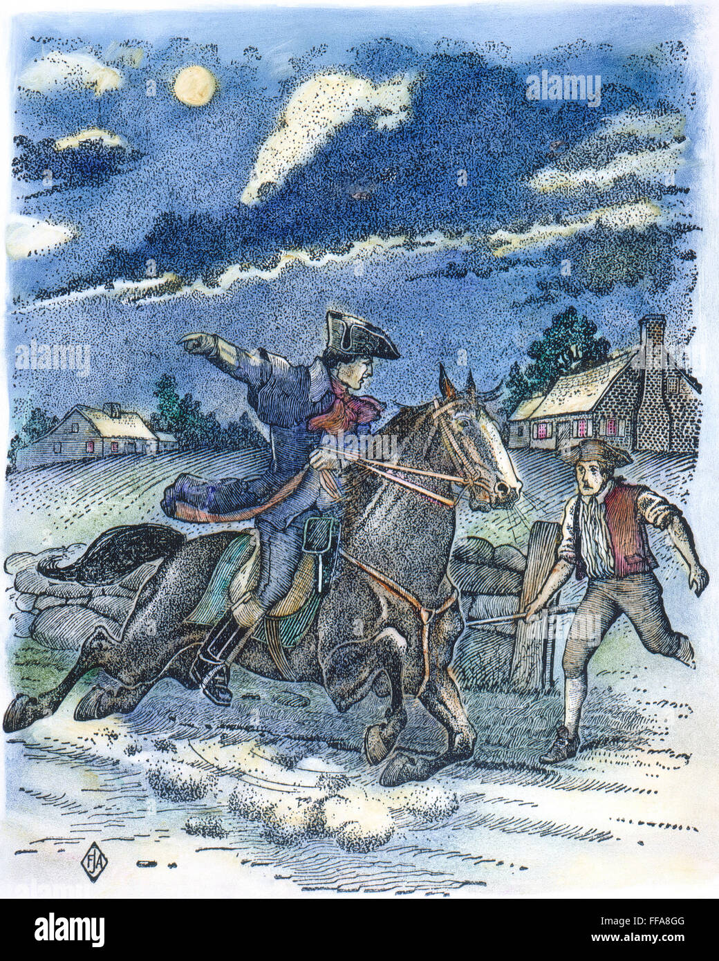 PAUL REVERE'S RIDE /nfrom Boston to Lexington on April 18, 1775 ...