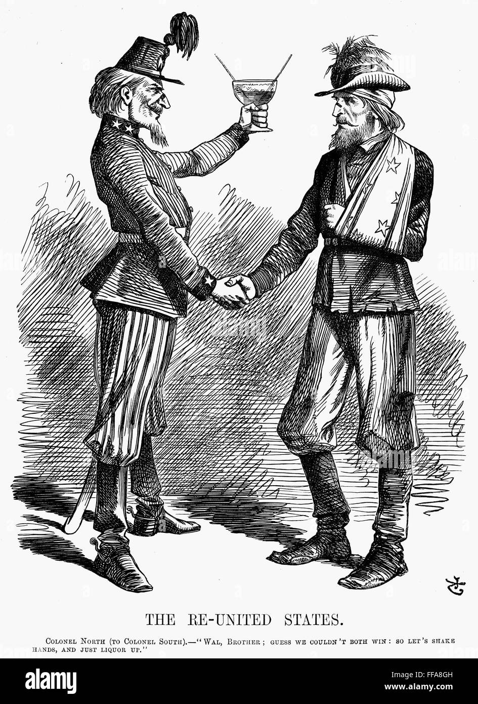 CIVIL WAR: CARTOON, 1865. /nAn 1865 English cartoon by John Tenniel on ...
